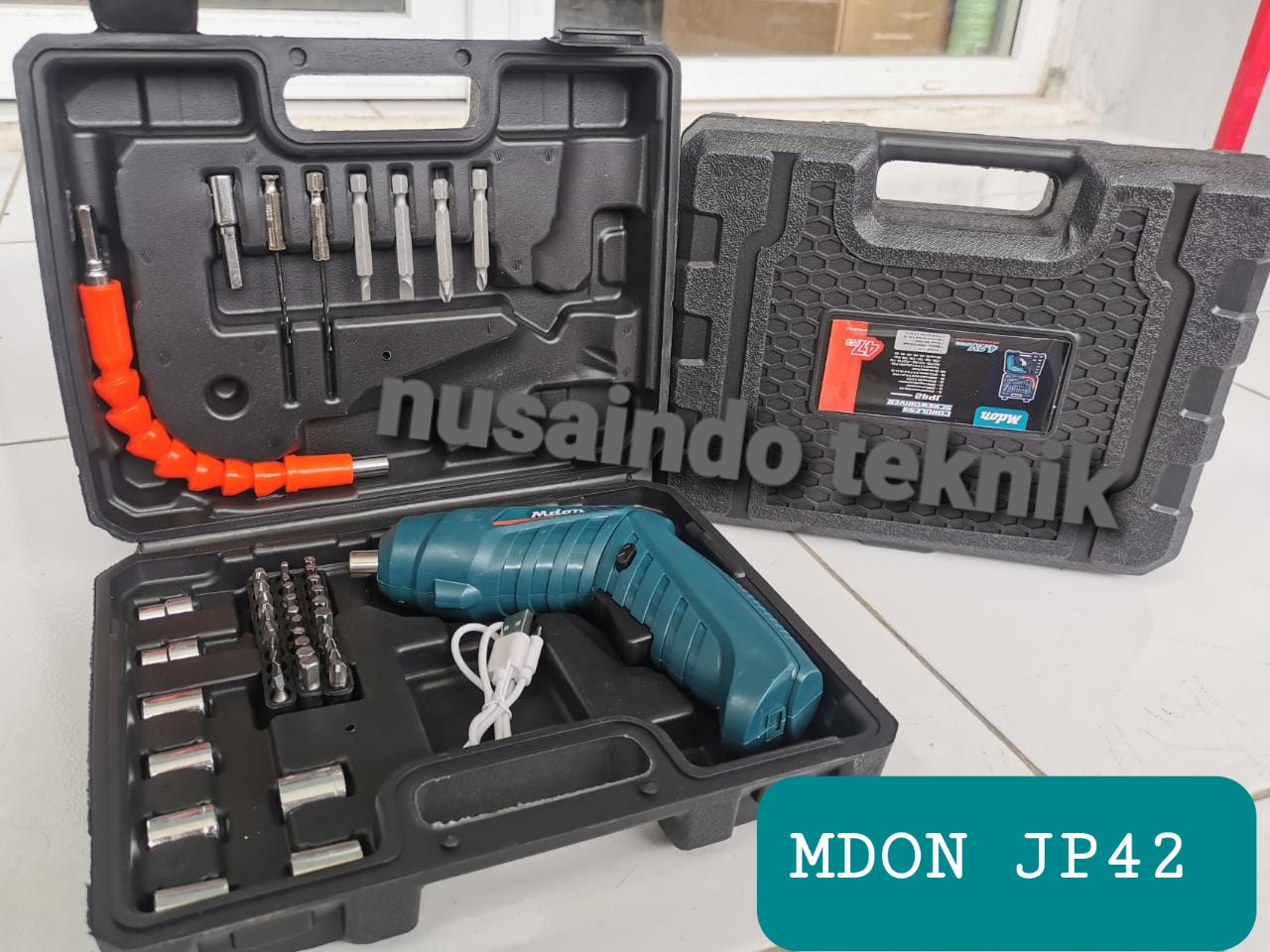 Obeng Elektrik MDON JP42 Cordless Screwdriver Cas Bor Tangan MDON JP42 ...