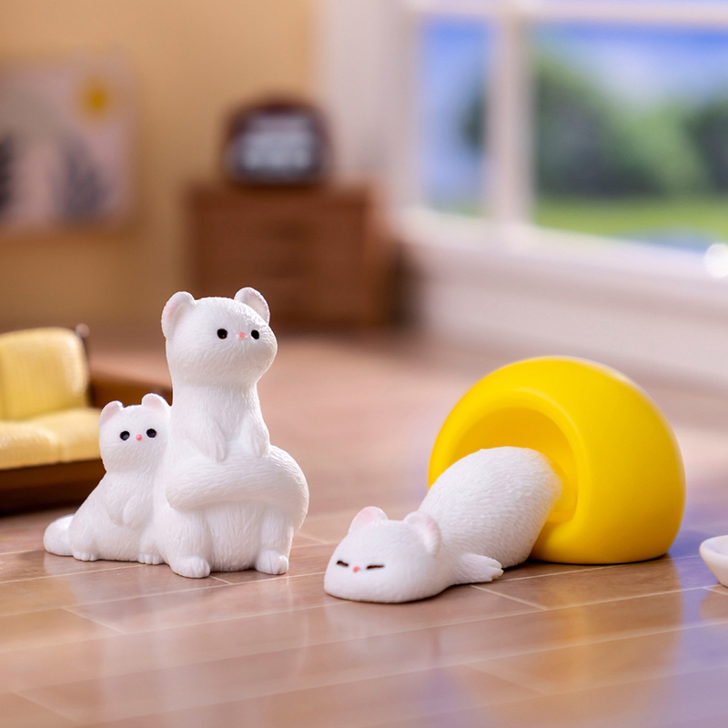 Cute Cartoon Mini Ferret DIY Home Decoration Desktop Kawaii Miniatures ...