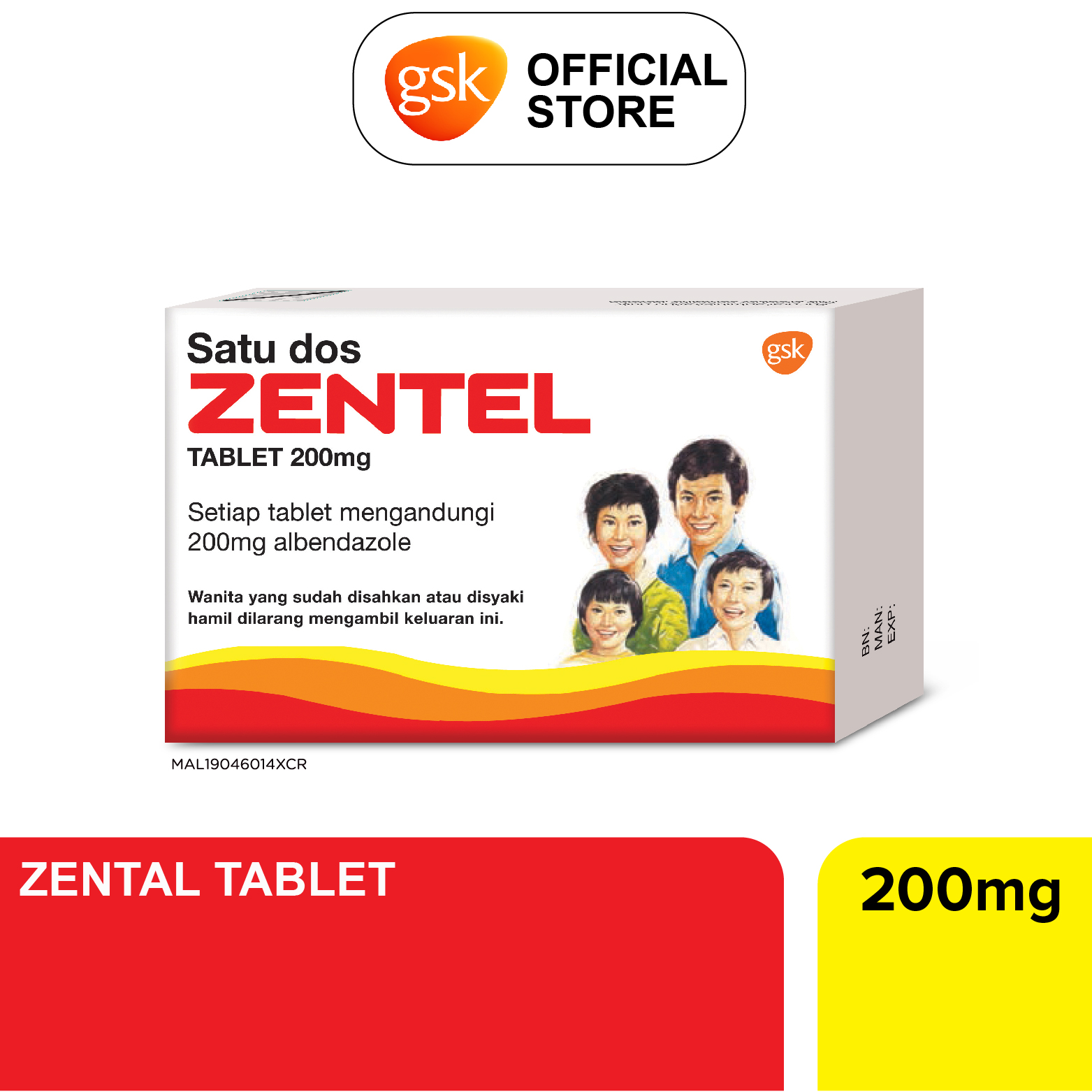 Zentel Tablet 200mg / 2s | Lazada