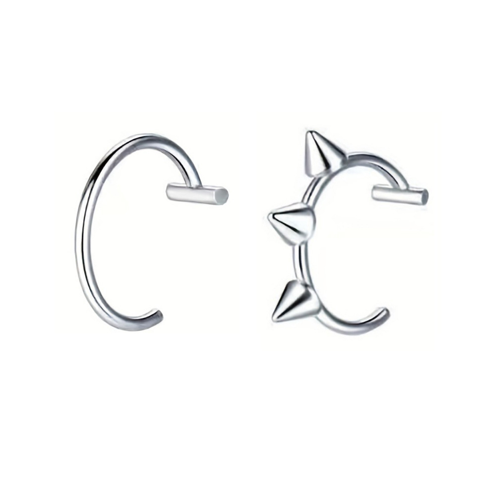 2 pieces stainless steel lip ring rivet lip nail piercing jewelry ...