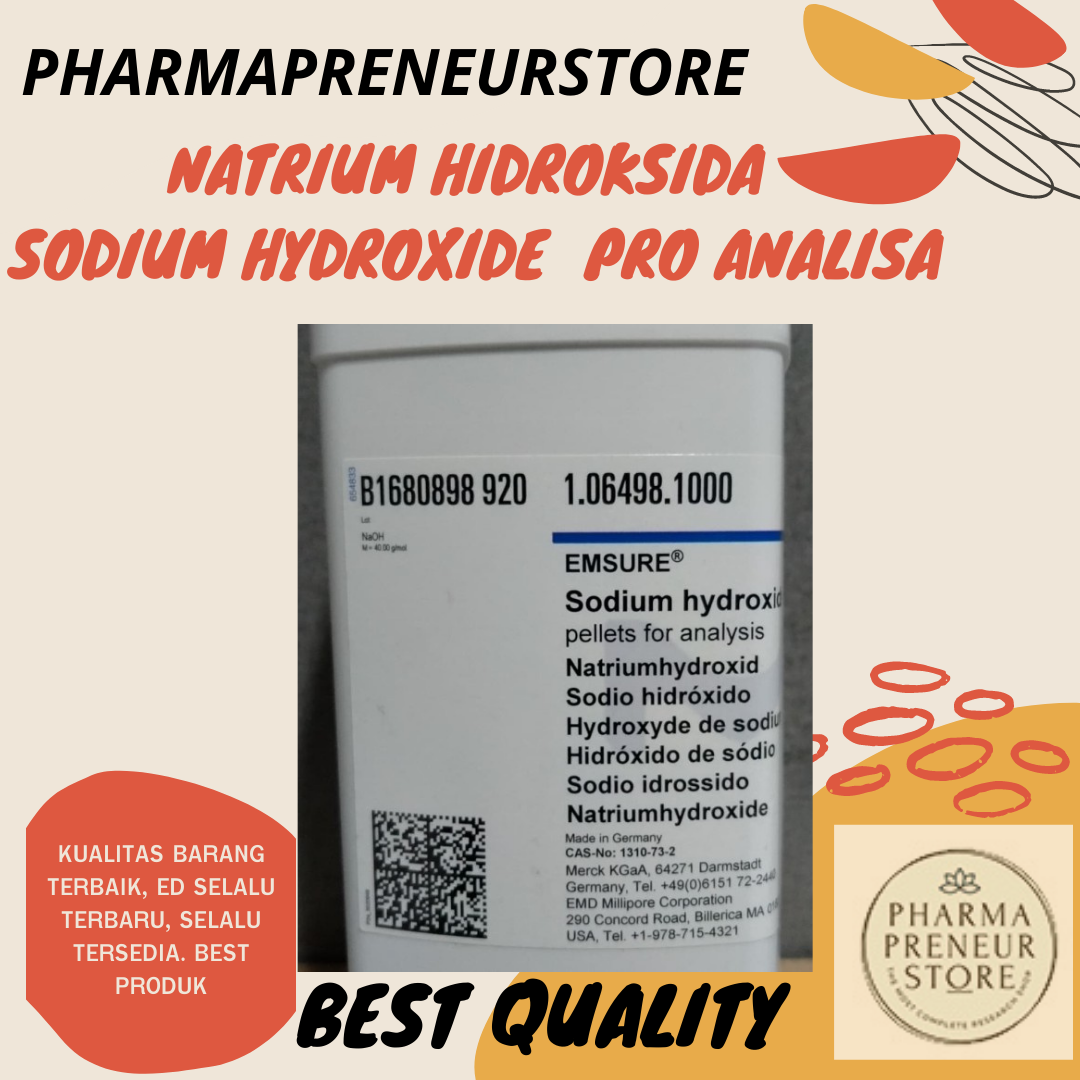 SODIUM HYDROXIDE / NATRIUM HIDROKSIDA PRO ANALISA PER GRAM MERCK BEST ...