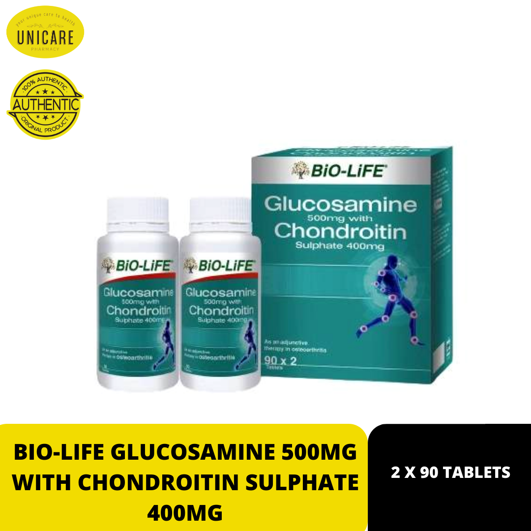 BIO-LIFE GLUCOSAMINE 500MG PLUS CHONDROITIN SULPHATE 400MG 90S (TWIN ...