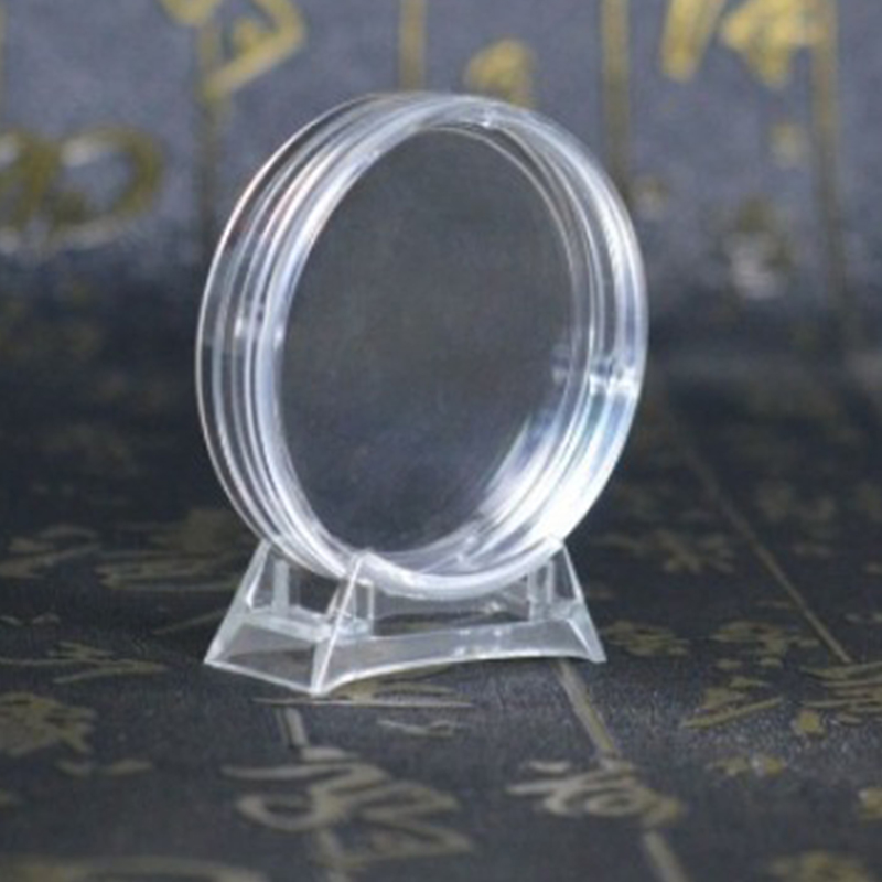 Transparent Coin Holder Capsule Case Storage Box With Stand For ...