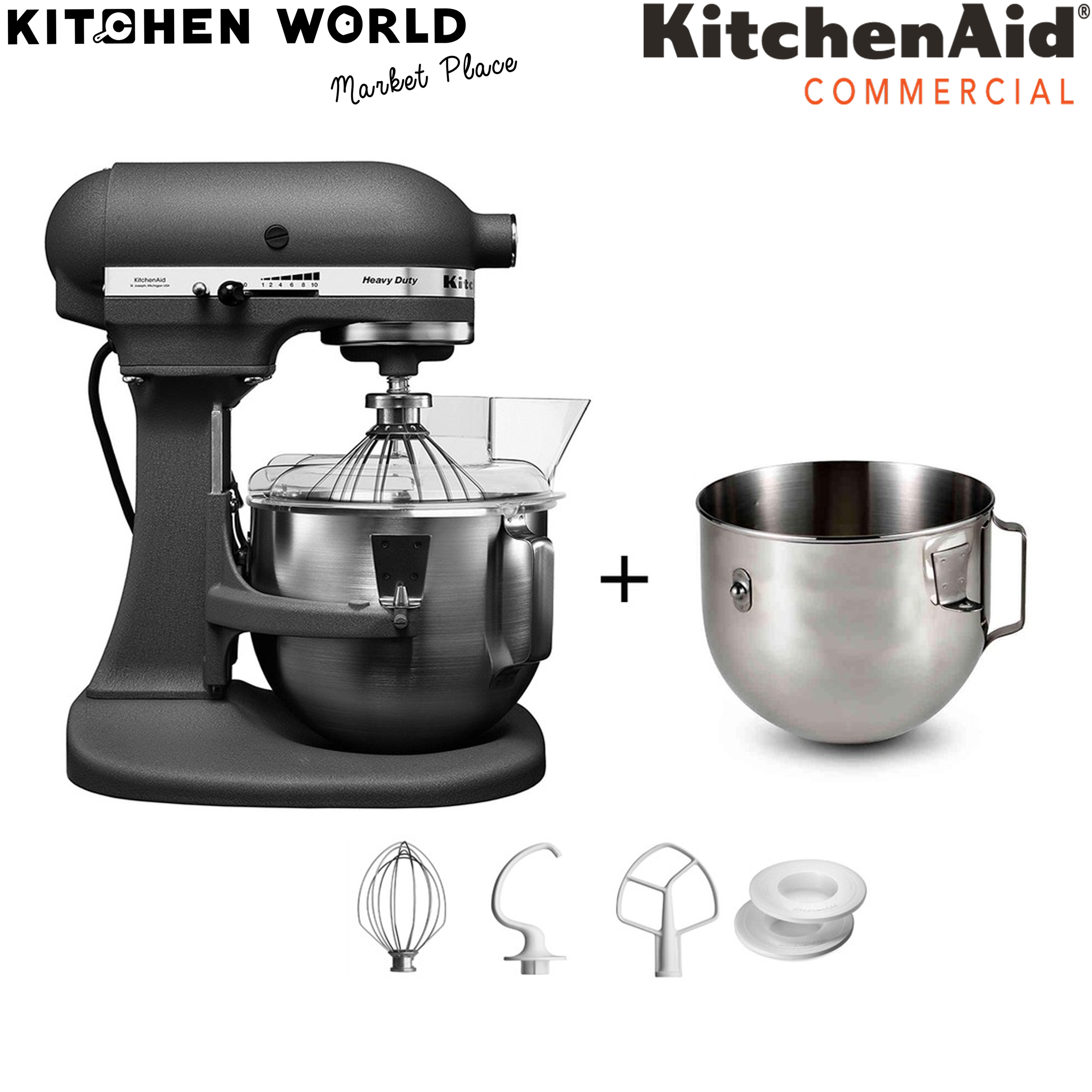 KitchenAid 5KPM50 Stand Mixer 5 Qt 2 Bowls Grey | Lazada.co.th