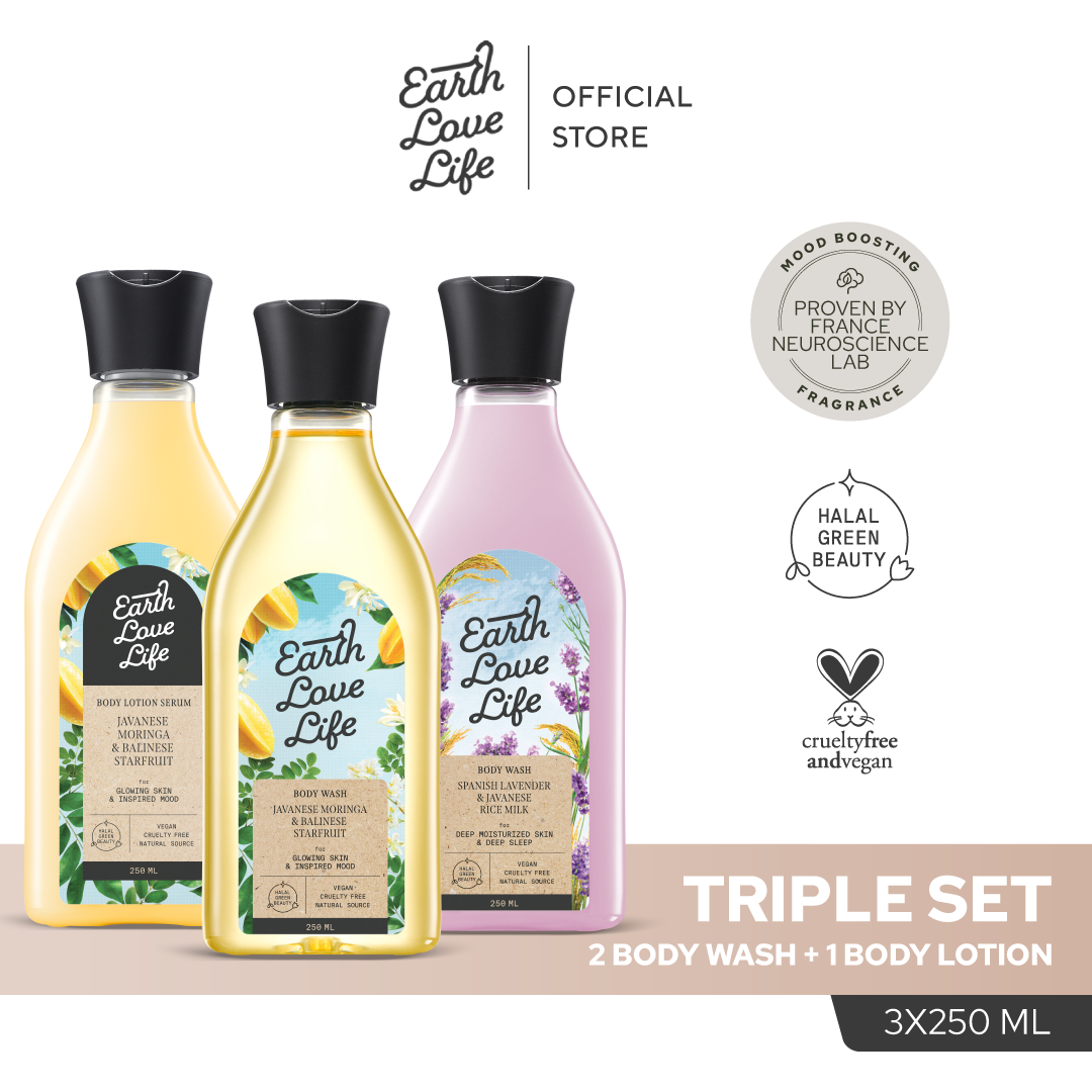 EARTH LOVE LIFE Body Care Package - Bundle Body Wash & Body Lotion ...