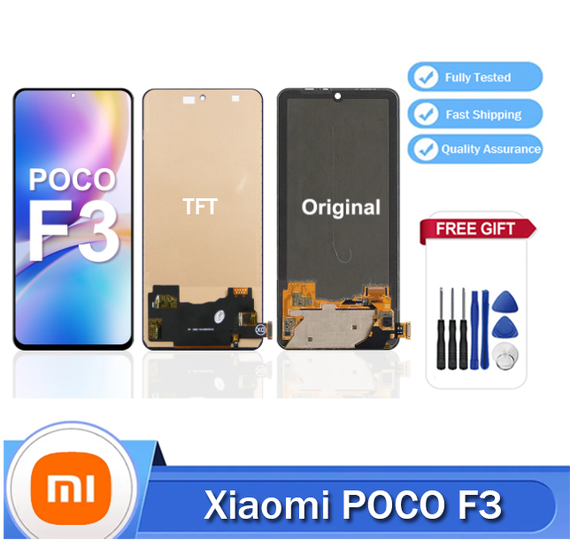 6.67" Xiaomi POCO F3 LCD Display with Frame Touch Screen Digitizer Assembly Replacement For ...