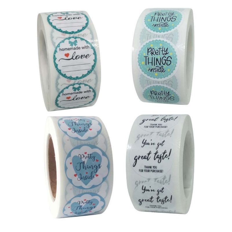 【Exclusive Offer】500pcs Homemade with Love Stickers Round Seal Label ...