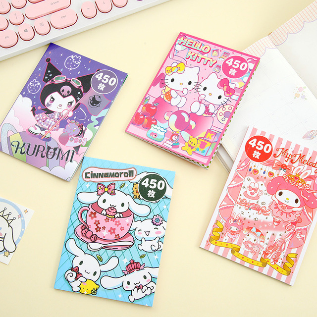 【The Quiet Page】Cartoon Cute Sanrio Hello Kitty Stickers My Melody ...