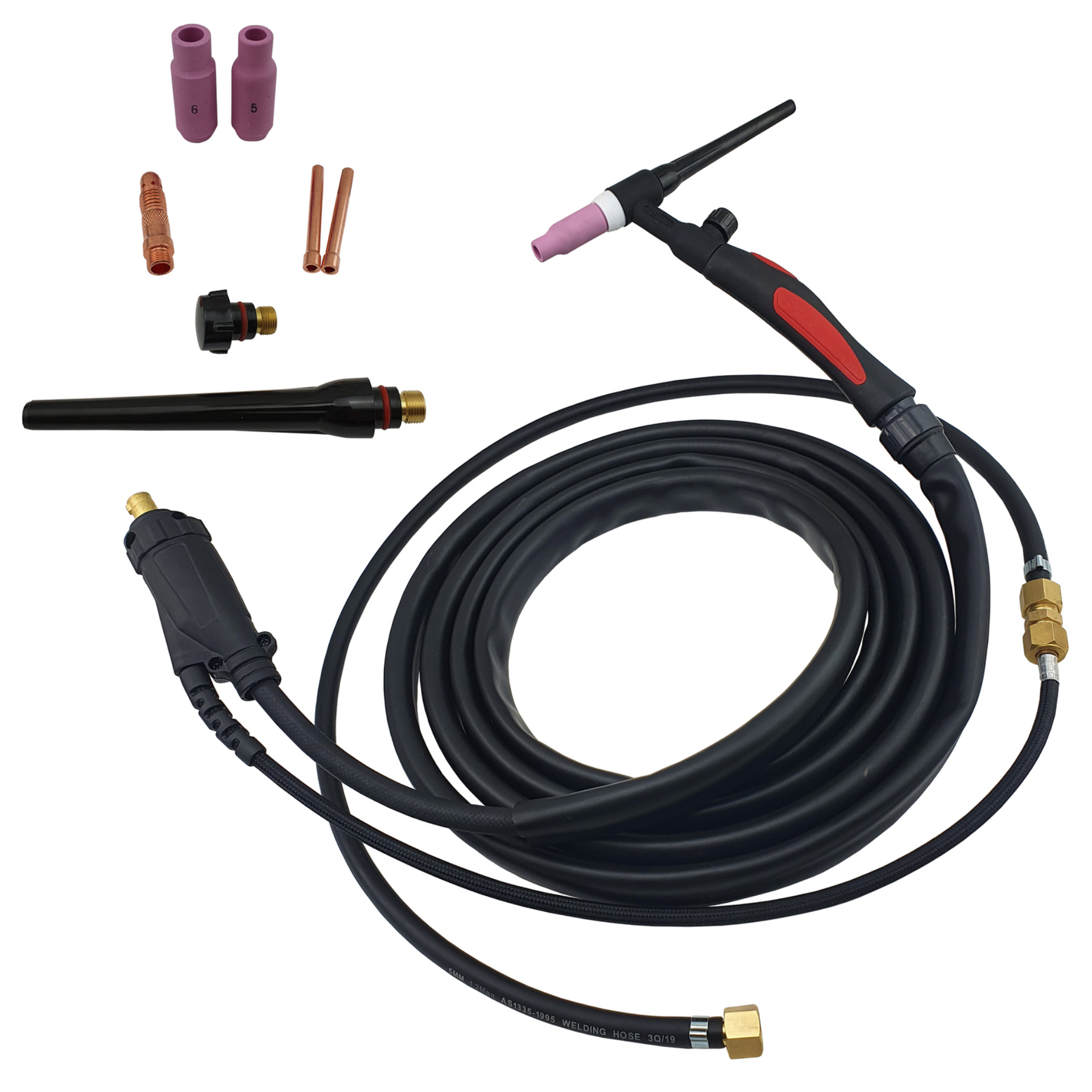 NEW KDK Tig Torch Wp-17 Valve / Stang Las Argon Wp 17 Valve/ 7.5 Meter ...