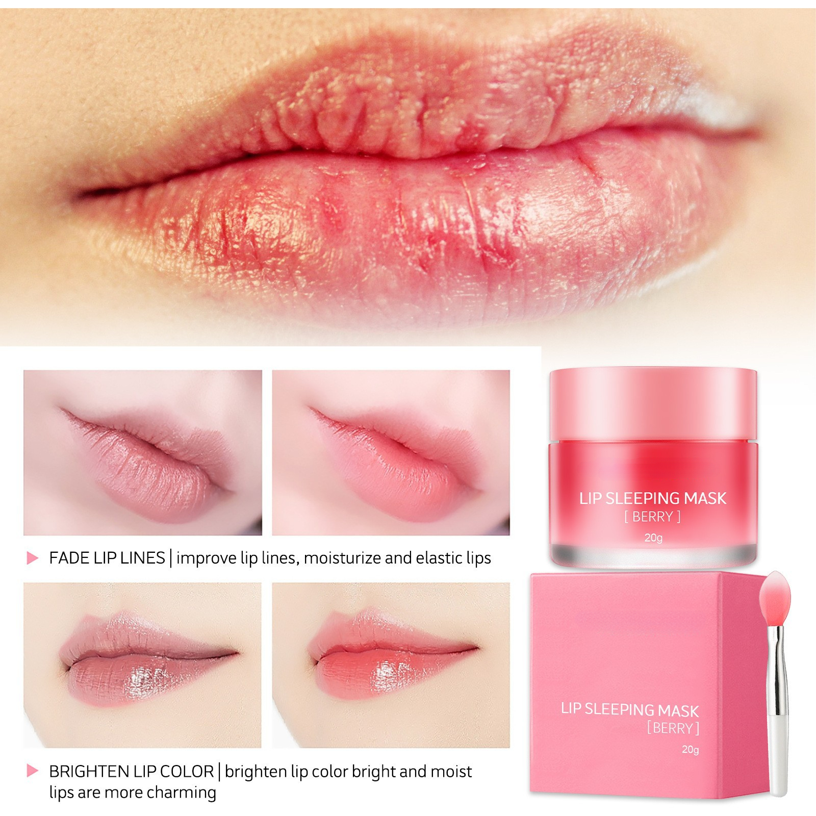Berry Lip Sleeping Mask Nourish Moisturizing Night Sleep Balm Oil Anti ...