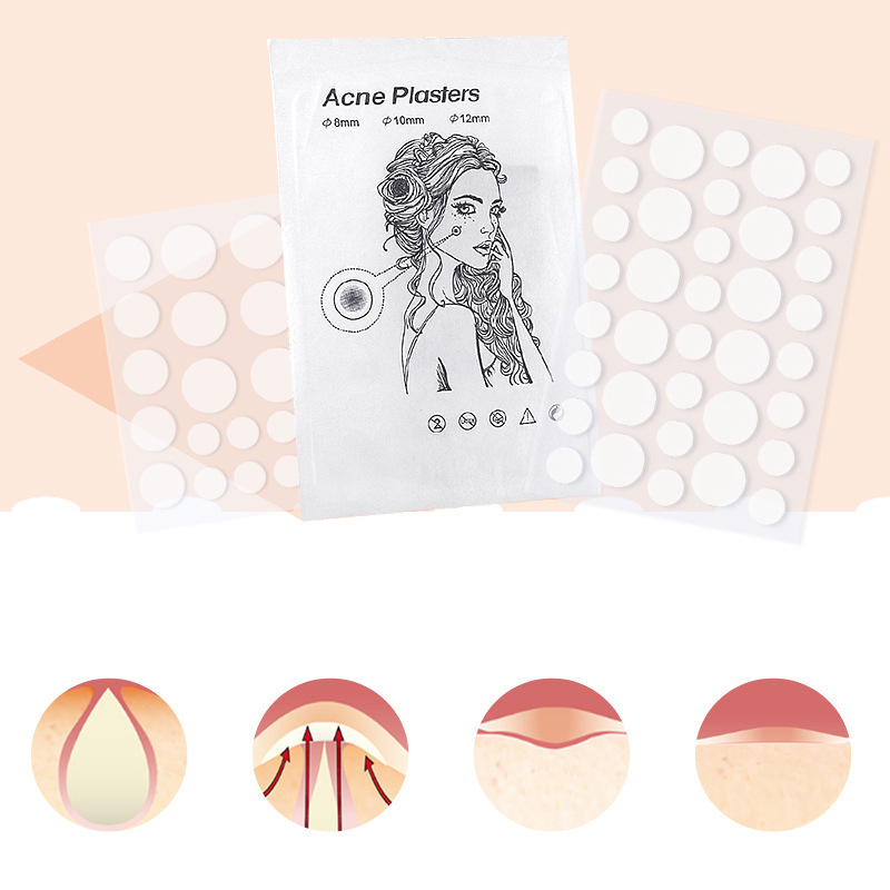 24/36 Patches Hydrocolloid Pimple Patch Circular White Waterproof Shape ...
