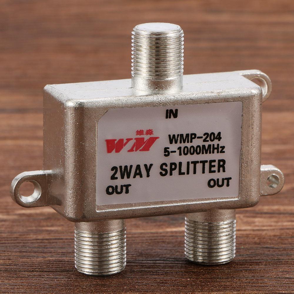 Home Audio Durable 2 Way Splitter Coaxial Cable Satellite Signal Split ...