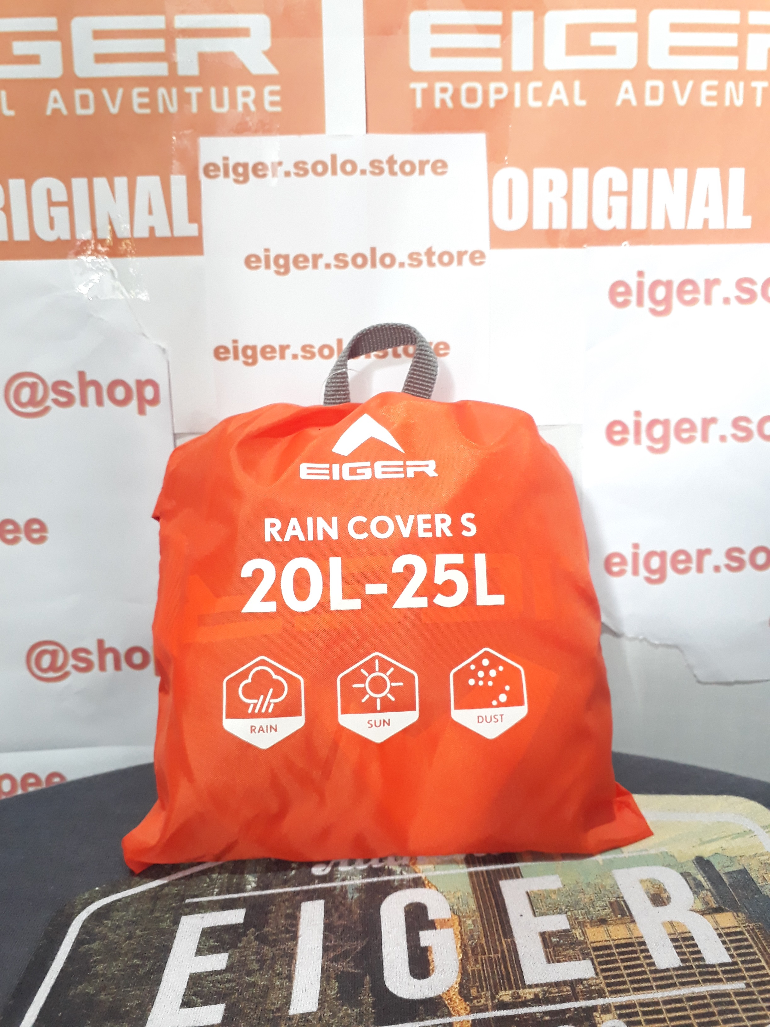 Rain Cover Bag EIGER ORANGE 100% | Lazada Indonesia