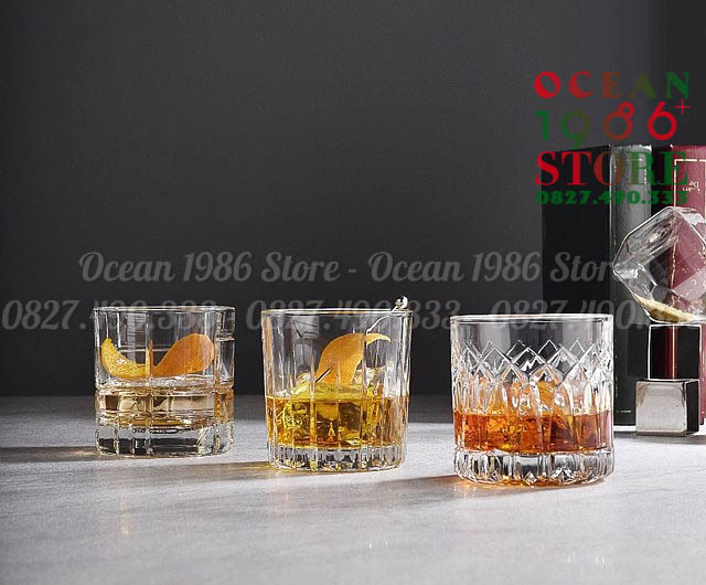 Ly Whisky Thủy Tinh Ocean Thái Lan Traze Double Rock 350ml - PST P03661 ...