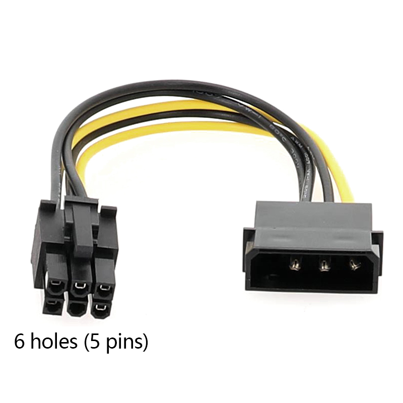 6Pin To 4Pin Power Supply Cable For Graphics Cards 4 Pin Connectors To ...