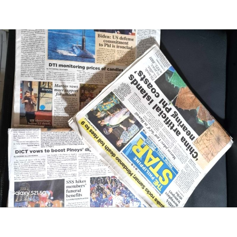 Locale Newspaper English Broadsheet Old News paper Dyaryo 1 kilo & 1/2 ...