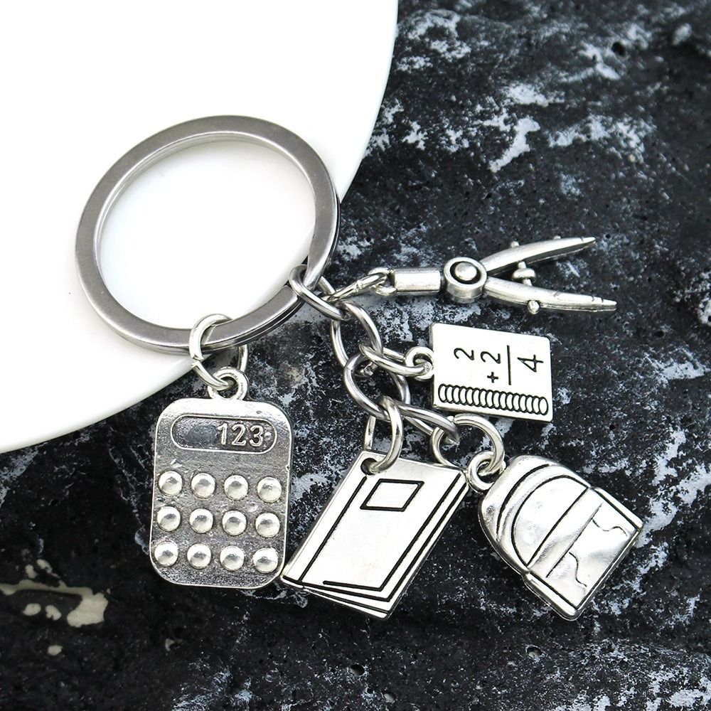 Triangle Ruler Keychain DIY Jewelry Math Formulas Keychain Calculator ...