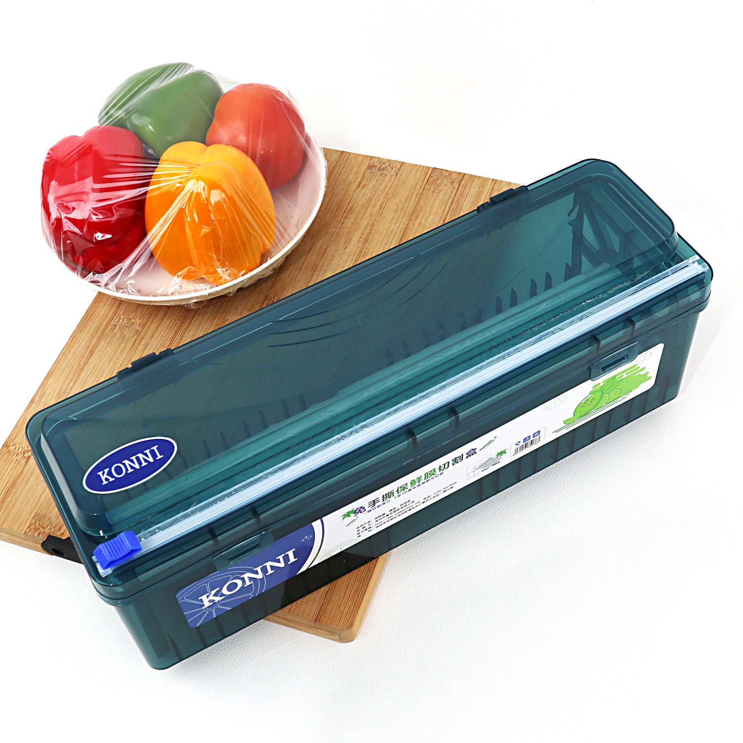 Plastic Cling Wrap Refillable Plastic Wrap Dispenser with Slider Cutter ...