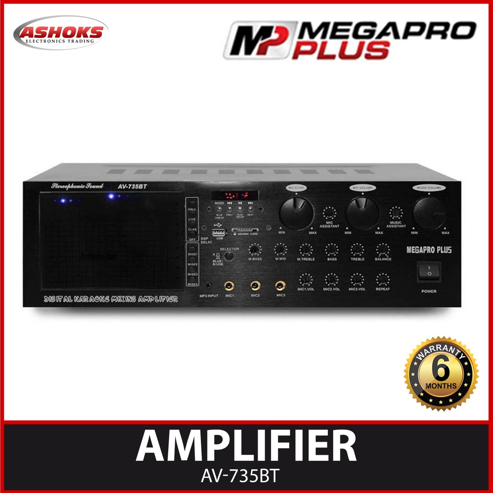 Megapro Plus AV 735BT Amplifier / Karaoke Amplifier / Videoke Amplifier / AV 735BT / Megapro ...