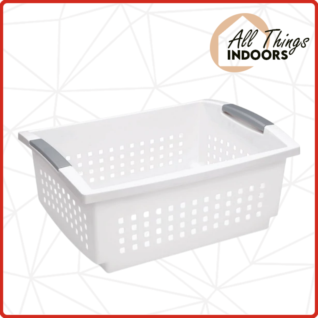 Sterilite Large Stacking Basket - White | Lazada PH