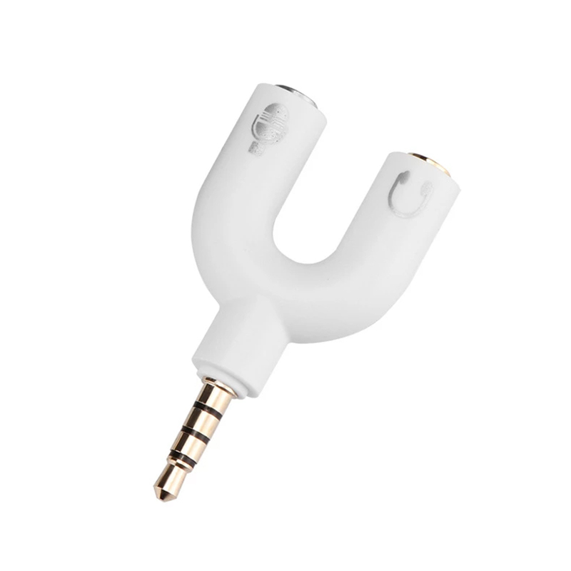 【Mic & Audio】3.5mm Audio Splitter Adapter Music&Mic Jack TRRS 1 Male to ...