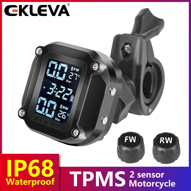 EKLEVA Motorcycle TPMS Motor Tire Pressure Monitor System Tyre ...