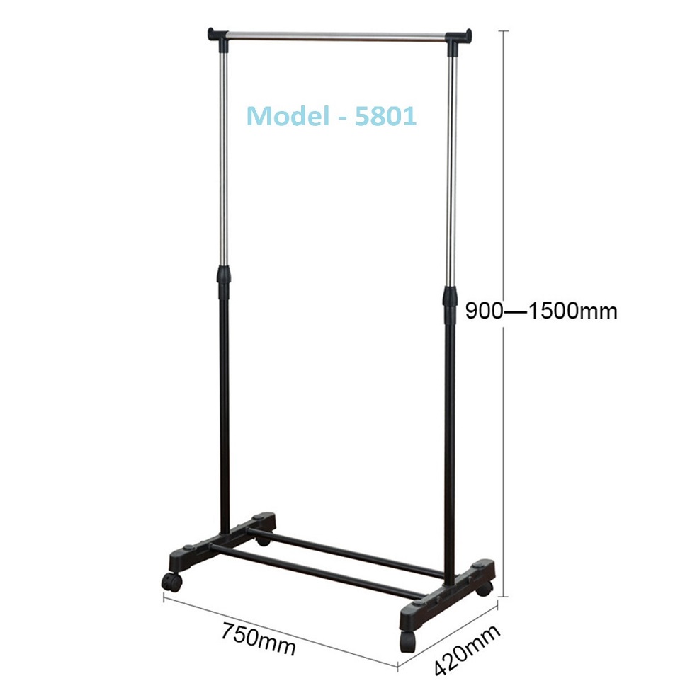 Adjustable Single & Double Pole Laundry Rack Indoor Outdoor Clothes ...
