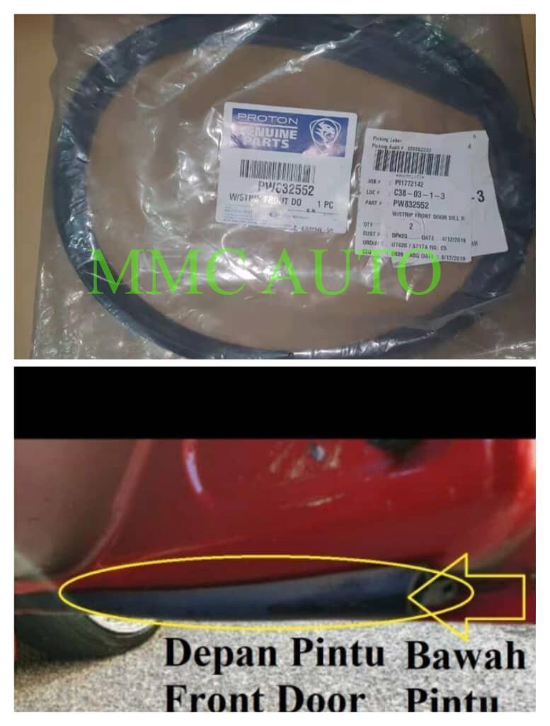 *ORIGINAL PROTON PERSONA 2007-2015 / GEN 2 FRONT & REAR DOOR RUBBER ...