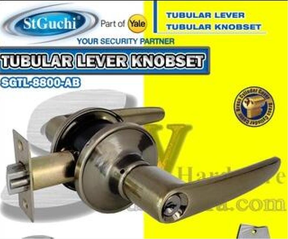 St Guchi SGTL 8600 SN Tubular Lever Cylindrical Cylinder Door Lock Tombol Pintu Bilik Rumah TL ...