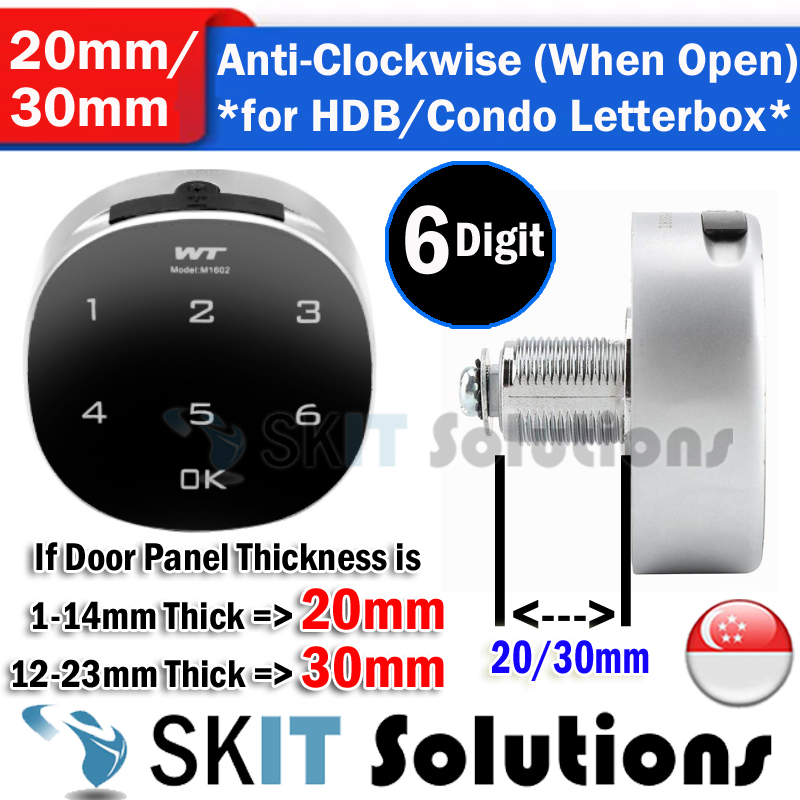 【SKIT SG Seller】6/8 Digit/FingerPrint WT Smart Keyless Digital Password ...