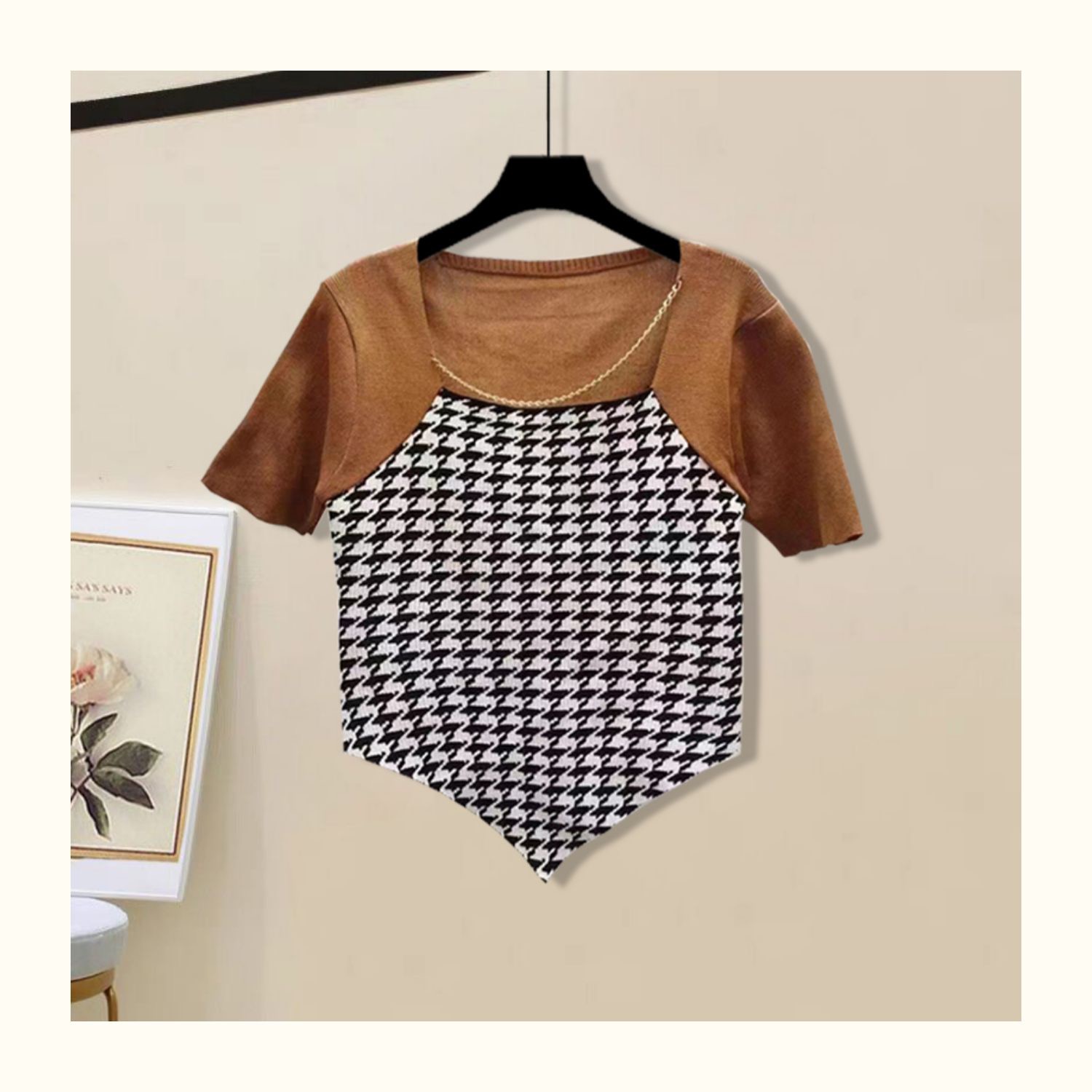 Gakki เสื้อยืดหญิง เสื้อไหมพรมแขนสั้นผญคอวี ผ้านิ่มใส่สบาย ฟรีไซส์ พร้อมส่ง 56301-1# | Lazada.co.th