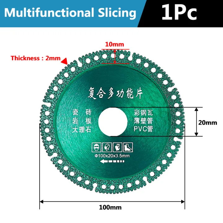 Carller 100mm Metal Cutting Disc 4inch Diamond Saw Blade Cut Off Wheels ...
