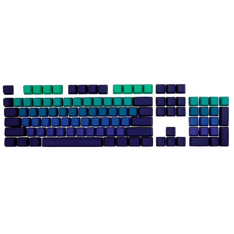 Idobao Keycaps Gradient Keycaps สีฟ้าสีส้มสีม่วงกุญแจหมวกคู่สีฉีด ...