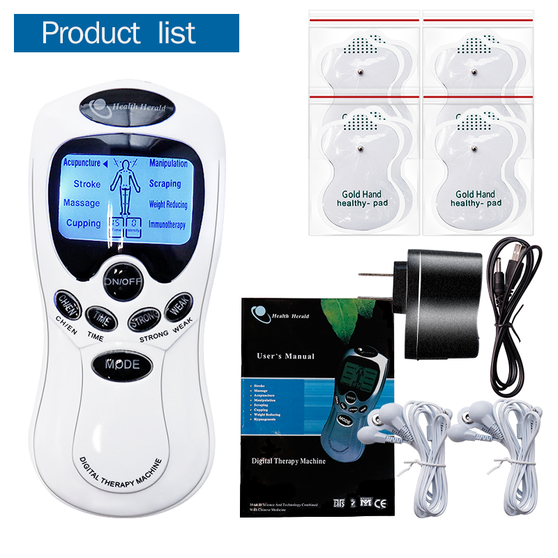 【EcoDealsq】LCD TENS Digital Therapy Machine Electrode Lead Wires ...