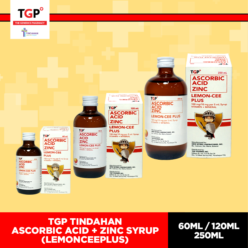 TGP Tindahan Ascorbic Acid + Zinc Syrup (LEMONCEEPLUS) - (Protection ...