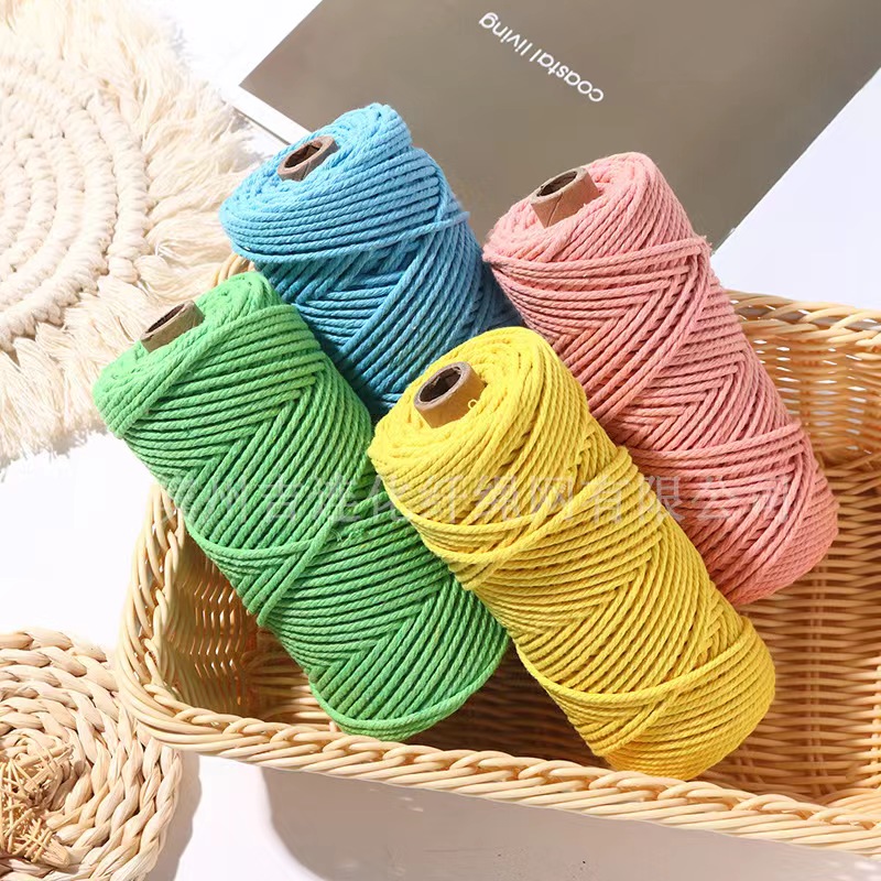 Braided 5mm X 5 Yards Macrame Cotton Cord Macrame Rope Cotton Craft ...