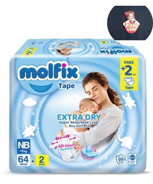 Molfix Extra Dry Tape Newborn 60s | Lazada