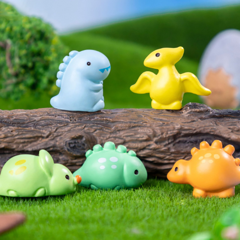 1Pcs Mini Cute Dinosaurs Animal Figurine Micro Landscape Car Interior ...