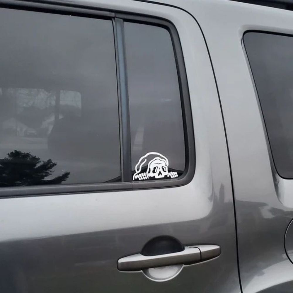 Vinyl Decals Halloween Peep Skeleton Car Sticker Peep Skeleton Lurking ...