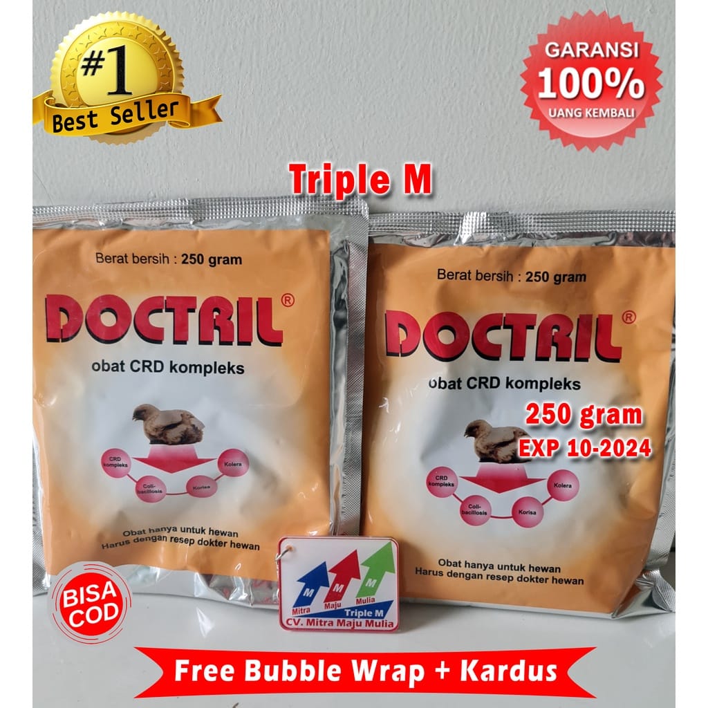 DOCTRIL 250 gram TRIPLE M - Obat CRD kompleks unggas | Lazada Indonesia