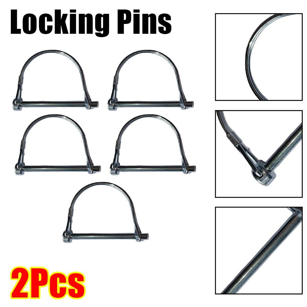 2Pcs Galvanized Locking Pins Carbon Steel Garden Tools Parts Tubular ...