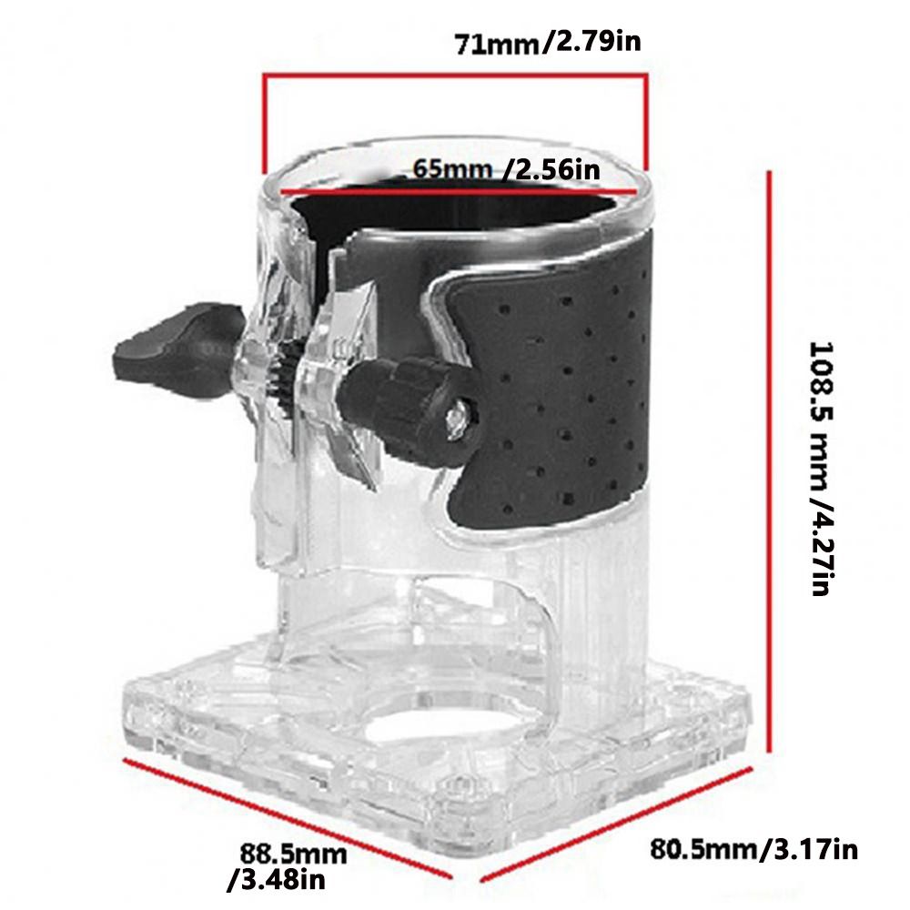 Transparent Shell Woodworking Plunge Router Base Dust Cover Wooden ...