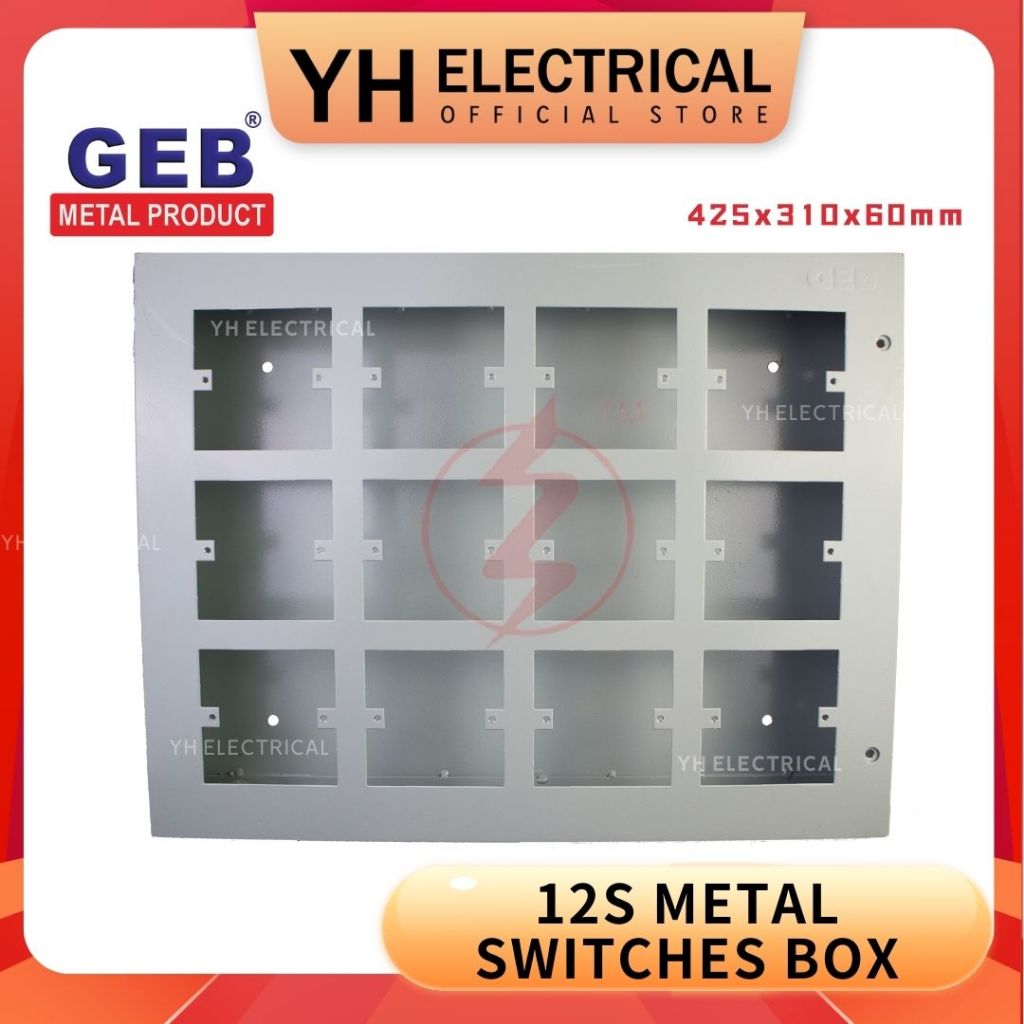 GEB Switches Metal Box 12S /15S /18S /20S Kotak Besi switch dan socket ...