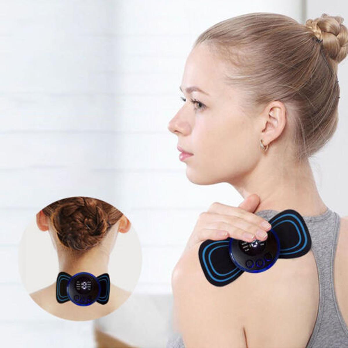 Electric Neck Massager EMS Remote Control Cervical Spine Massage Patch ...