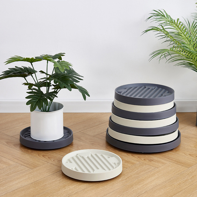 Removable Flower Pot Tray With Wheels Movable Planter Dolly Trolley ...