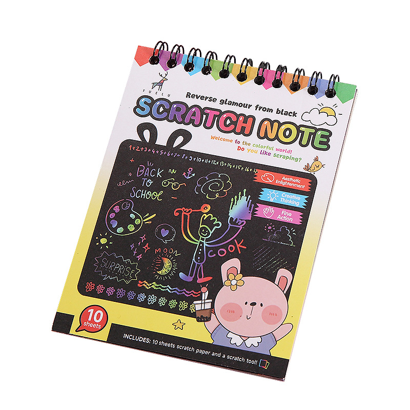 Rainbow Scratch Notes Scratch Art Paper Cards Painting Paper With ...