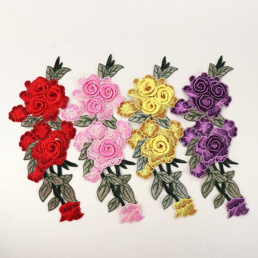 Scrapbooking Sew On Embroidered Patch Jeans Decor Applique 3D Flower ...