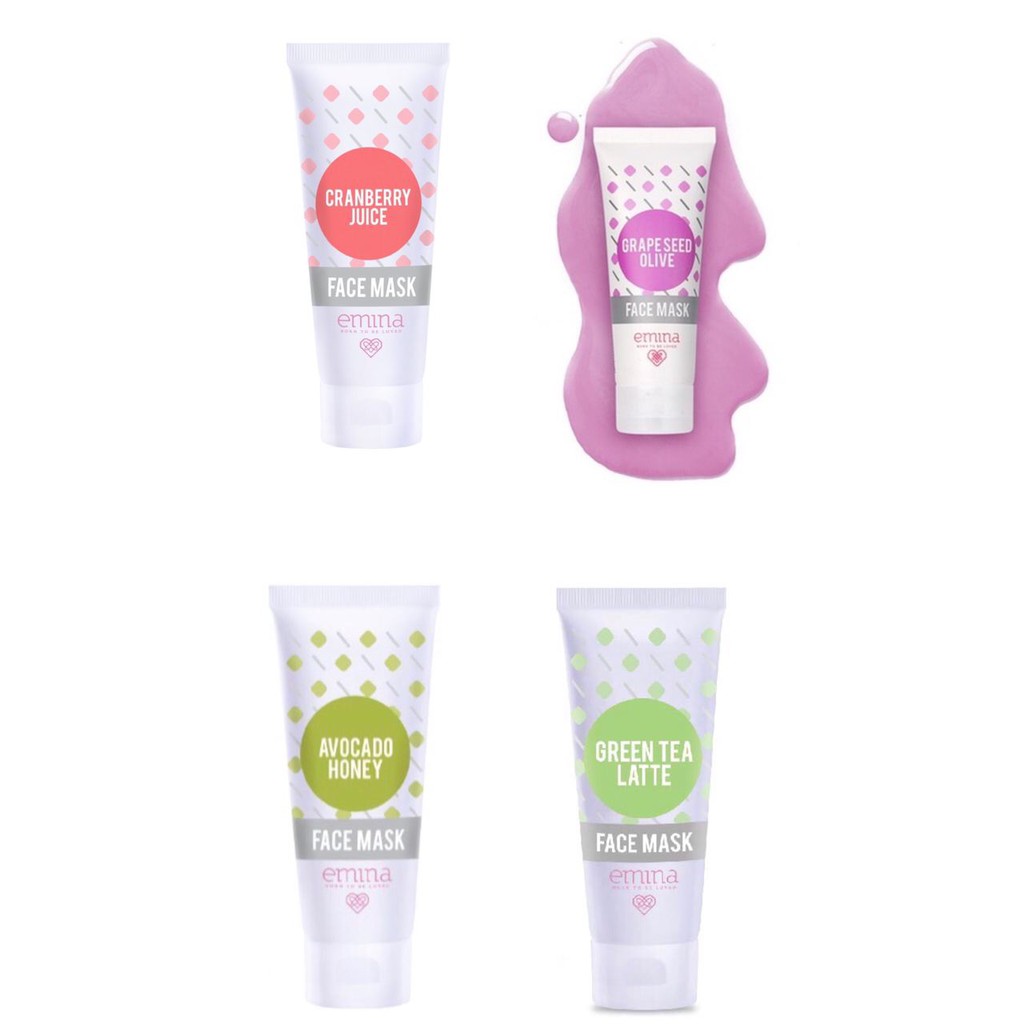 Emina Green Tea Latte Face Mask / Avocado Honey /Grape Seed Olive ...