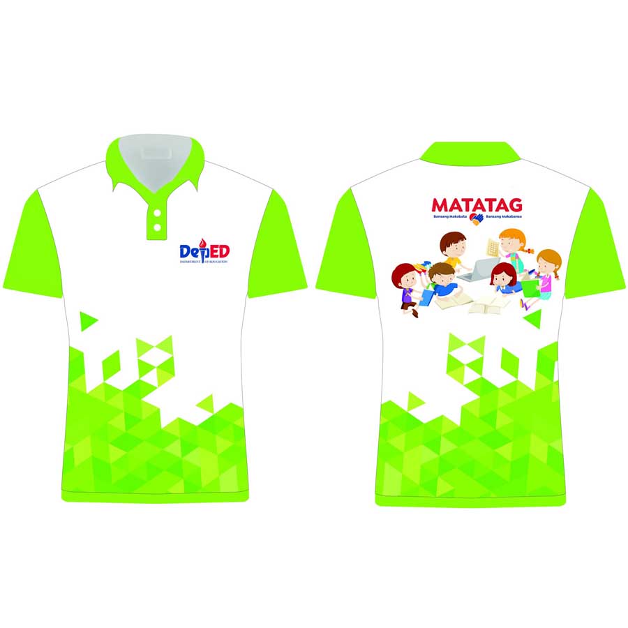 PL-01 DEPED MATATAG POLO UNIFORM FULL SUBLIMATION POLO-Shirt FOR WOMEN ...