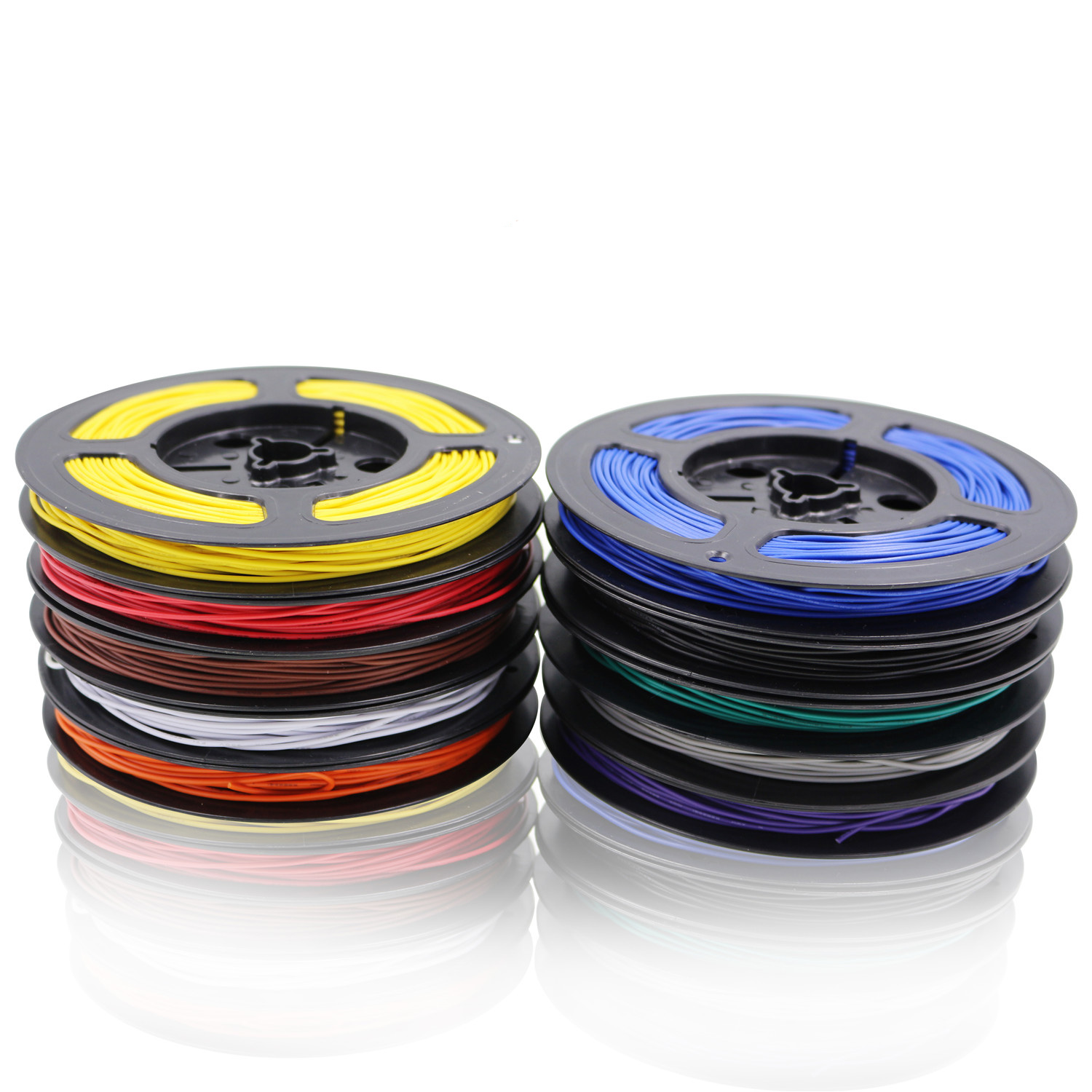 【OverseasTrends】1007 26 AWG 10 colors optional wire and cable tinned copper conductor PVC ...